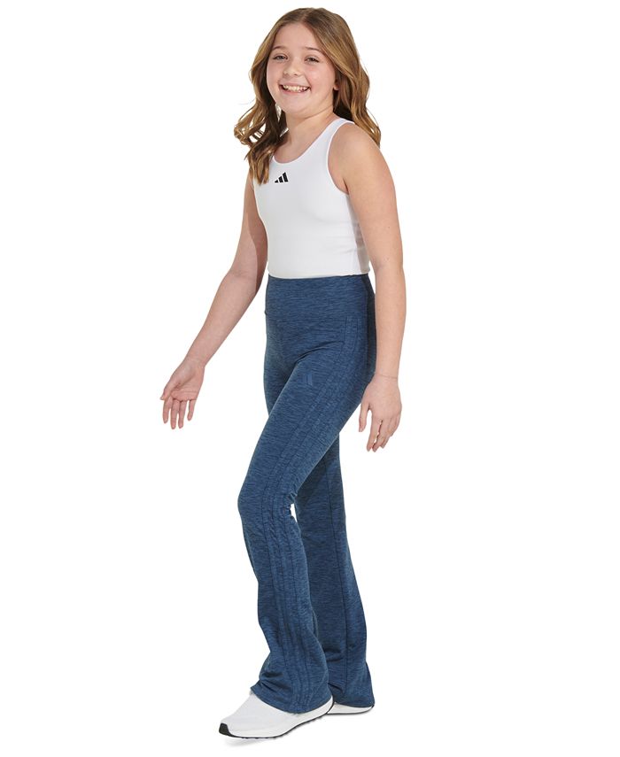 adidas Big Girls Detached-Waistband Mélange Flare-Leg Pants - Macy's