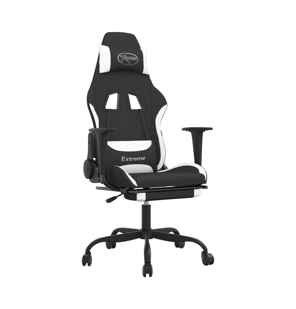 Click here for vidaXL Massage Gaming Chair with Footrest Black an... prices