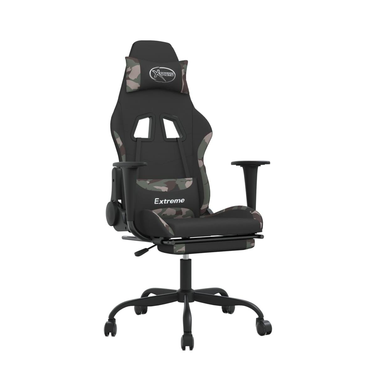Click here for vidaXL Massage Gaming Chair with Footrest Black an... prices
