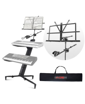 5 Core 2 Tier Column Keyboard Stand Riser Piano Holder Heavy Duty ...