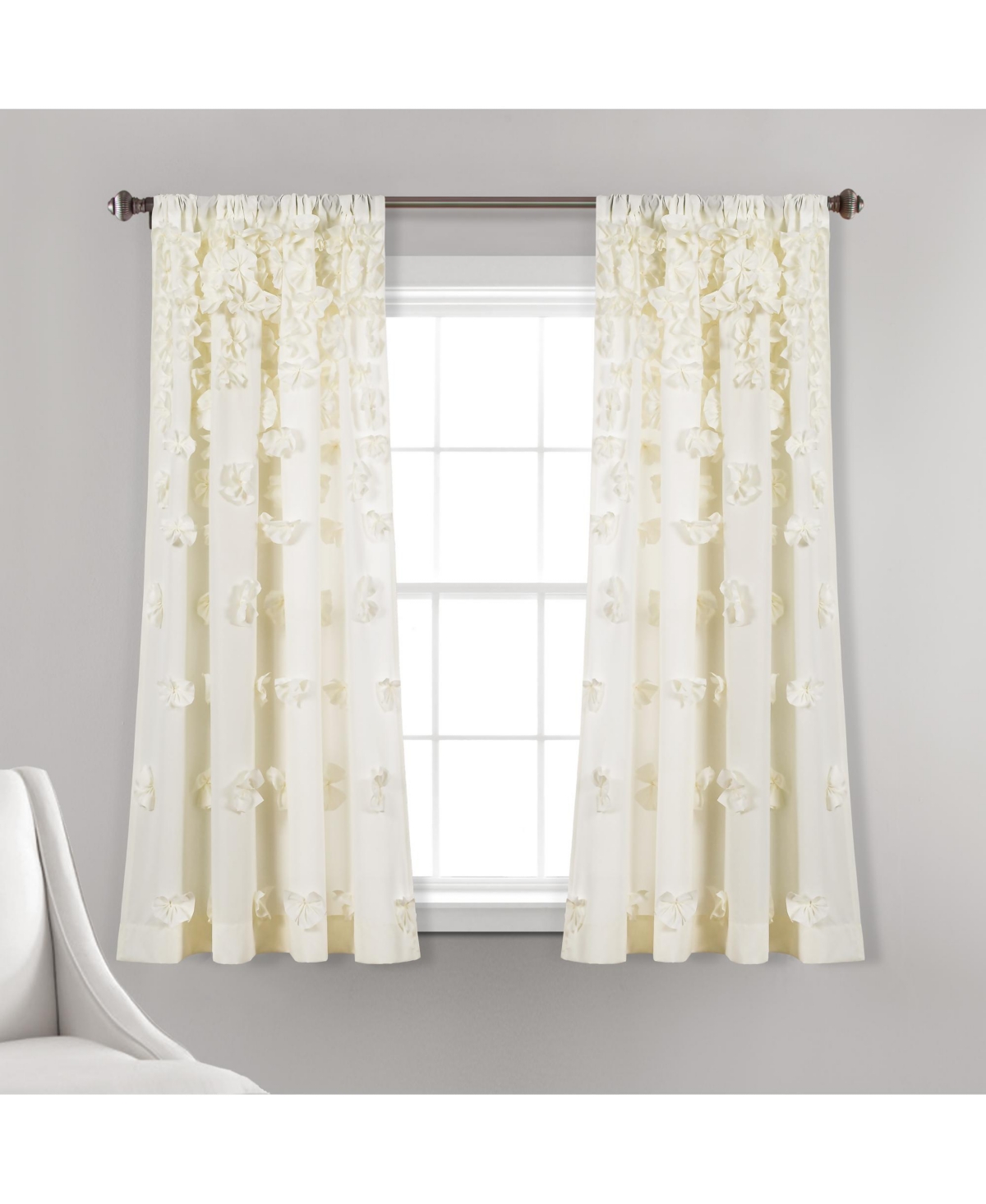 Click here for Lush Decor Riley Window Curtain Panel - Ivory prices