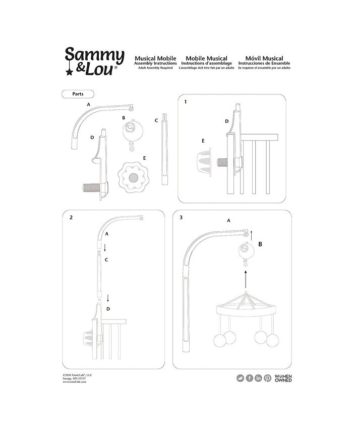 Trend Lab Rainbow Clouds Musical Mobile - Macy's
