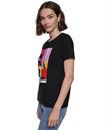 KARL LAGERFELD PARIS Women's Karl Block Eiffel Tee - Macy's