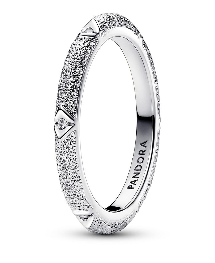 Pandora Texture Clear Cubic Zirconia Stones Ring - Macy's