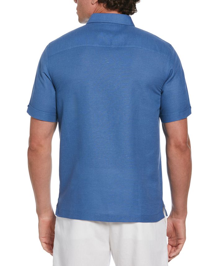 Cubavera Men's Linen-Blend Gradient Panel Shirt - Macy's