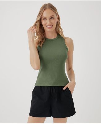 Pact Women's Organic Cotton Favorite Rib Racerback Tank - Macy's