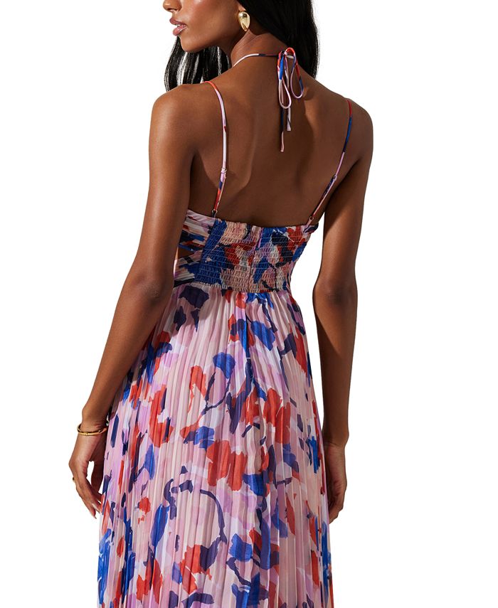 ASTR the Label Women's Parisa Pleated Smocked-Back Dress - Macy's