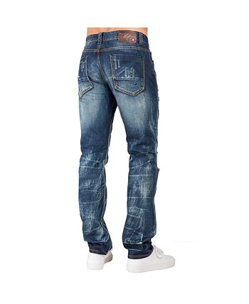 Level 7 Men's Slim Straight Fit Denim Ripped Distressed Jeans - Macy's