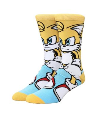 Sonic The Hedgehog Men's Tails Animigos 360 Casual Crew Socks for Men ...