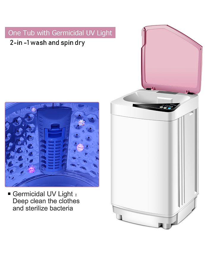 Costway Full-Automatic Washing Machine 7.7 lbs Washer - Macy's