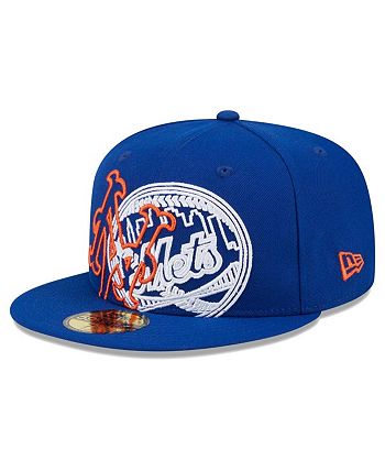 New Era Men's Royal New York Mets Game Day Overlap 59FIFTY Fitted Hat ...
