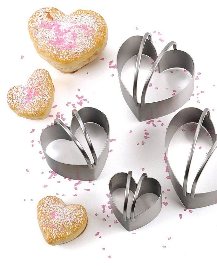 RSVP International Endurance Stainless Steel 4 Piece Heart Shaped ...