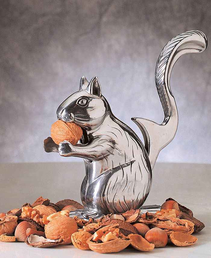 RSVP International Cast Aluminum 9x5x2" Nutty Squirrel Nutcracker - Macy's