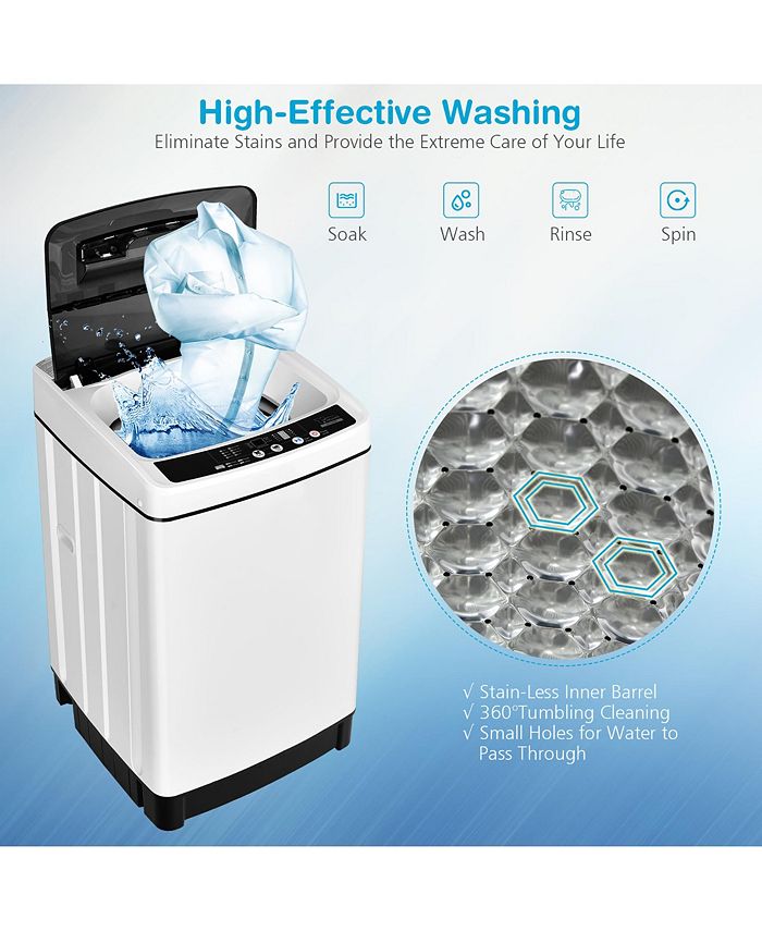 Costway Full-Automatic Washing Machine 1.5 Cu.Ft 11 LBS - Macy's