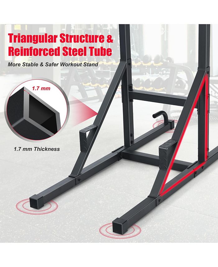 Costway Multi-function Power Tower Pull Up Bar Dip Stand Home Gym - Macy's