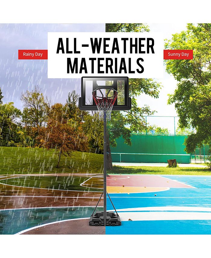 Costway Height Adjustable Portable Basketball Hoop System - Macy's