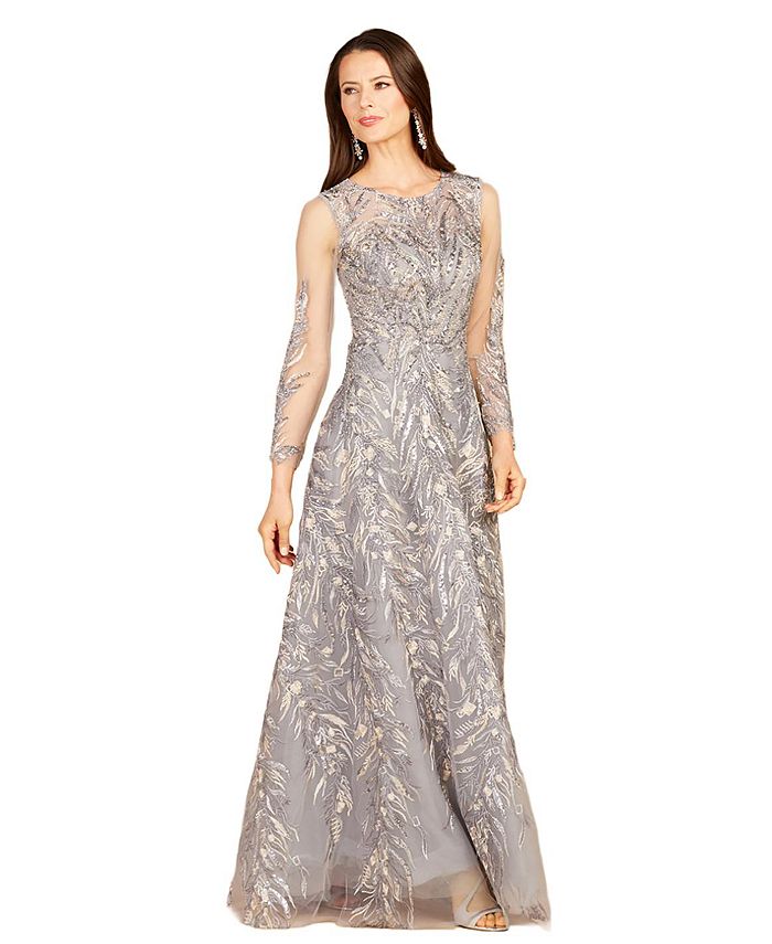 Lara Women's High Neck, Long Sleeve Ball Gown - Macy's