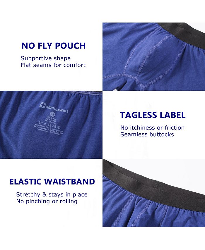 Alpine Swiss Mens Boxer Briefs 3 Pack Underwear Breathable Comfortable ...