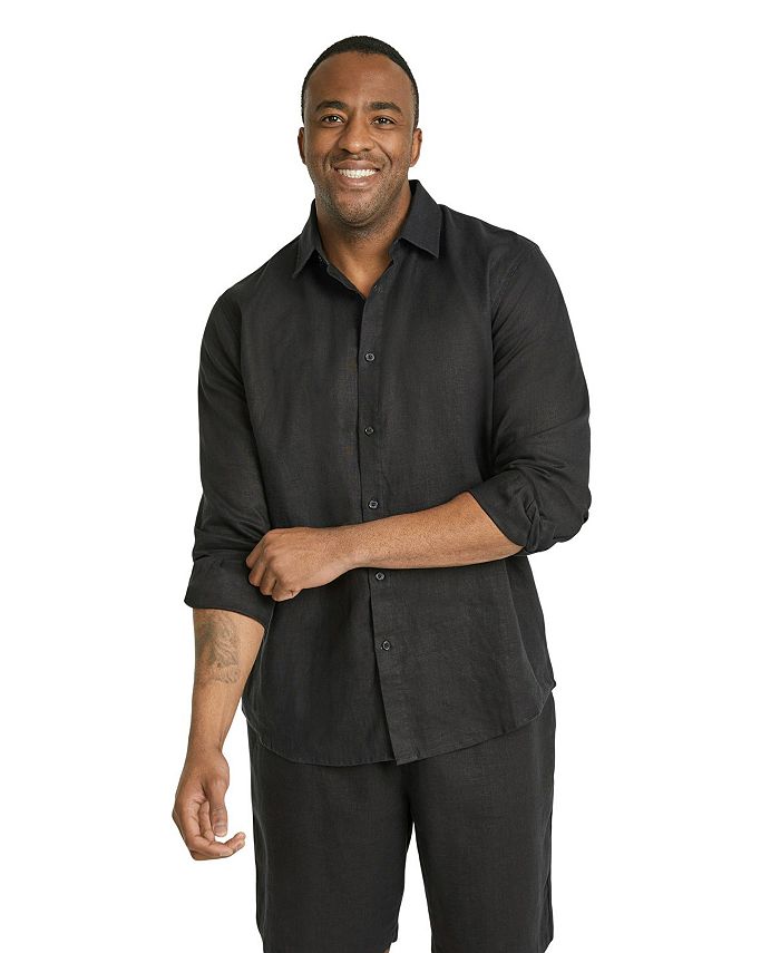 Johnny Bigg Men's Resort Relaxed Fit Linen Shirt - Macy's