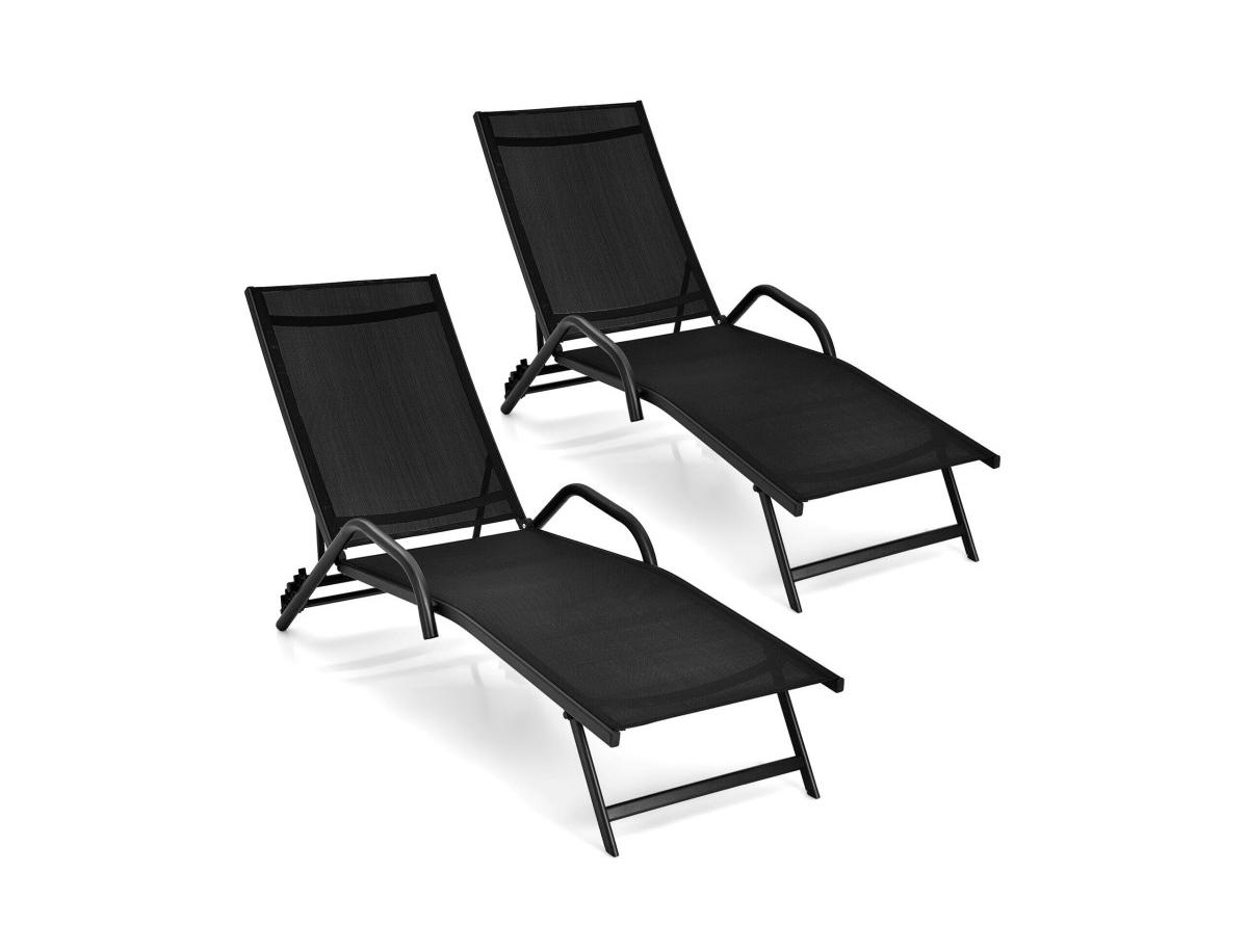 Click here for Slickblue 2 Pieces Outdoor Chaise Lounge with 5-Po... prices