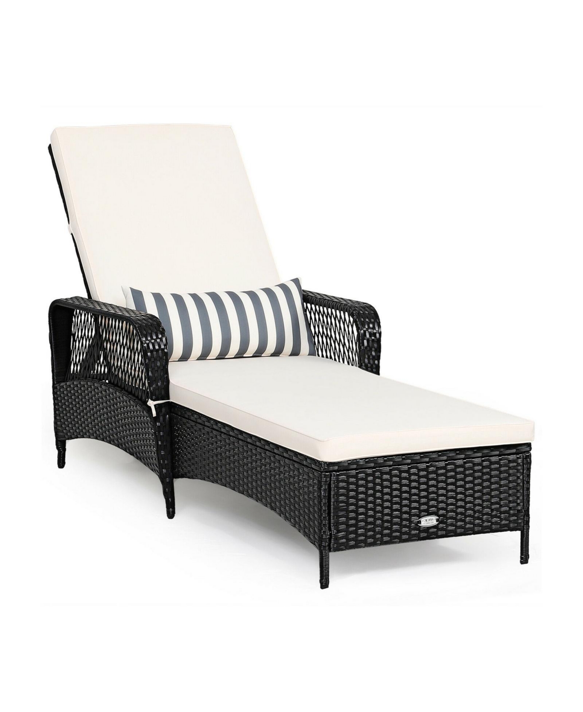 Click here for Slickblue Pe Rattan Armrest Chaise Lounge Chair wi... prices