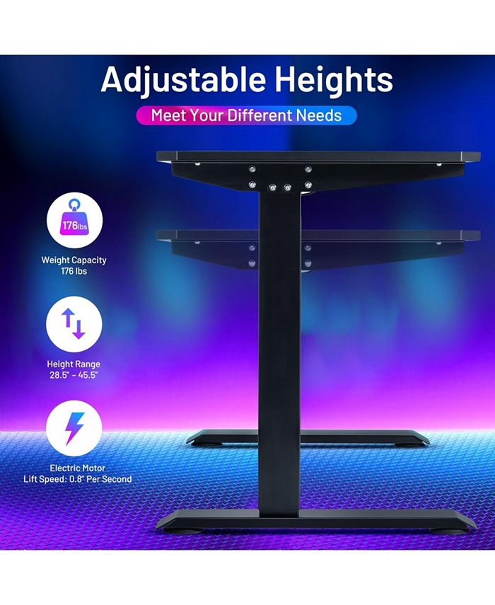 Slickblue Electric Standing Gaming Desk with Height Adjustable Splice ...
