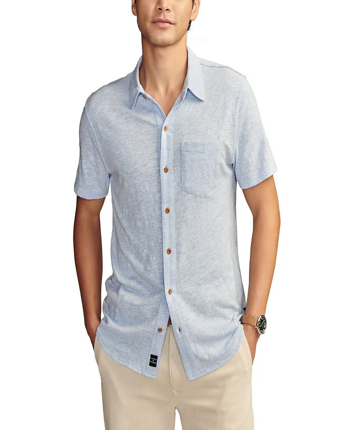 Lucky Brand Men's Linen Short Sleeve Button Down Shirt - Macy's