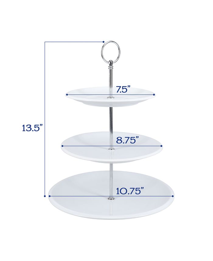 BIA Cordon Bleu Porcelain 3-Tier Dessert Serving Stand - Macy's