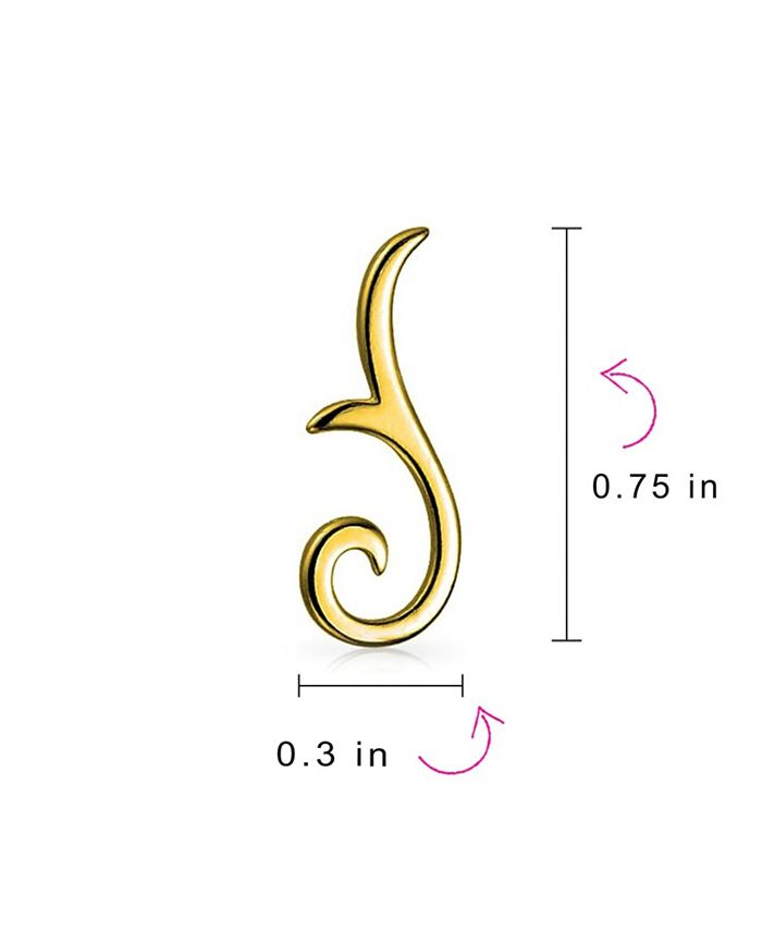 Bling Jewelry Minimalist Geometric Tribal Scroll Ear Pin Crawlers ...