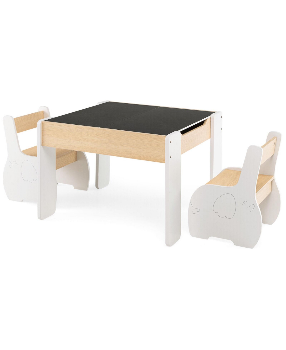Click here for Slickblue 4-in-1 Wooden Activity Kids Table and Ch... prices