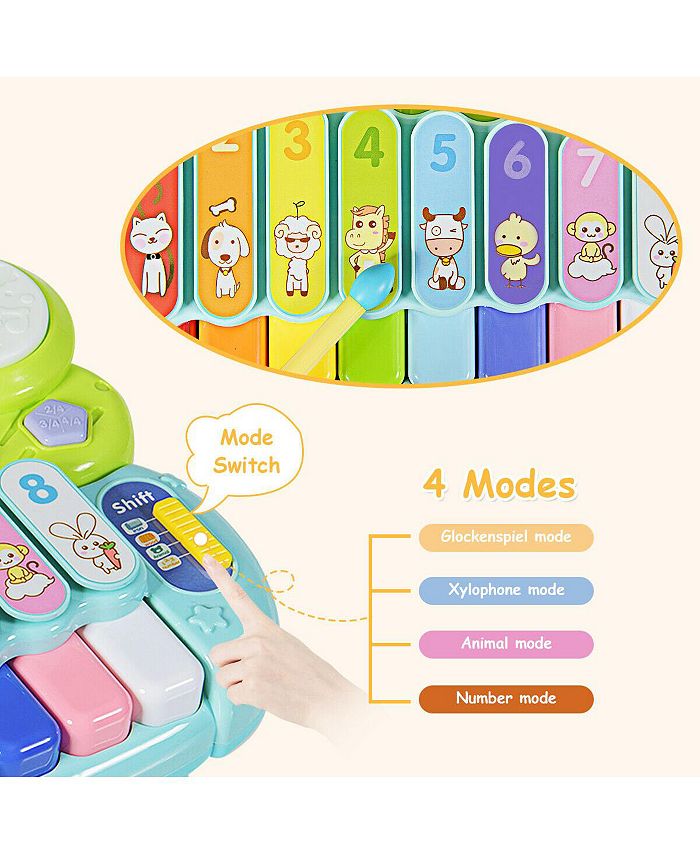 SUGIFT 3-in-1 Electronic Piano Xylophone Game Drum Set - Macy's