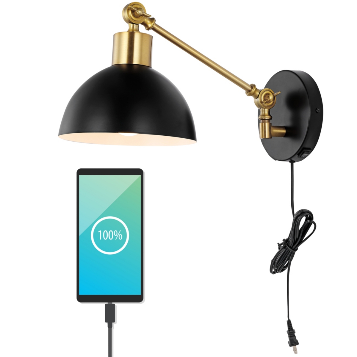 Click here for Jonathan Y Lisa Swing Arm Modern Midcentury Iron U... prices