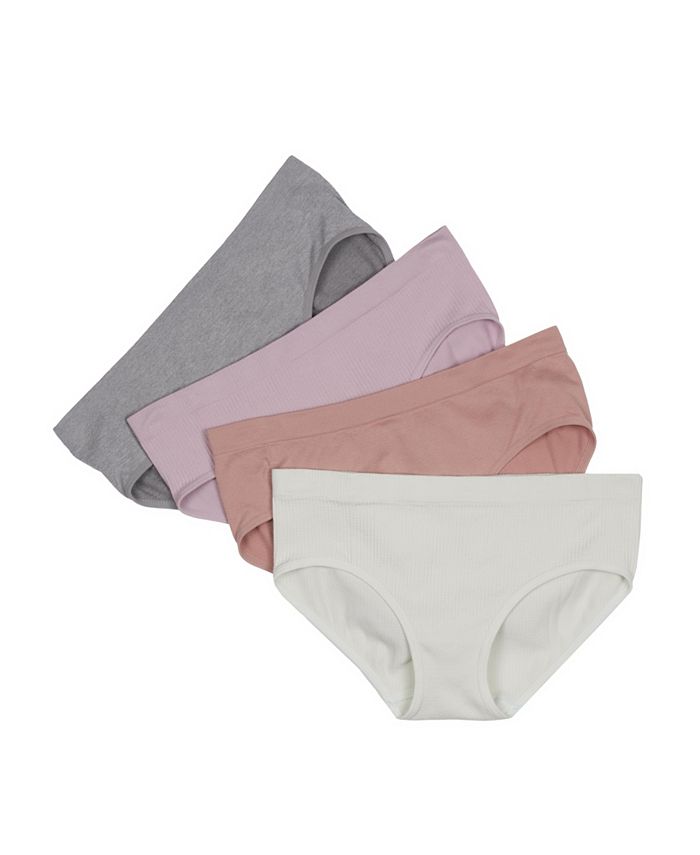 BEARPAW Girls 4-Pack Multi Color Seamless Hipster Underwear - Macy's