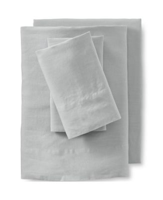 Lands' End Garment Washed Flax Linen Breathable Bed Sheet Set - Macy's