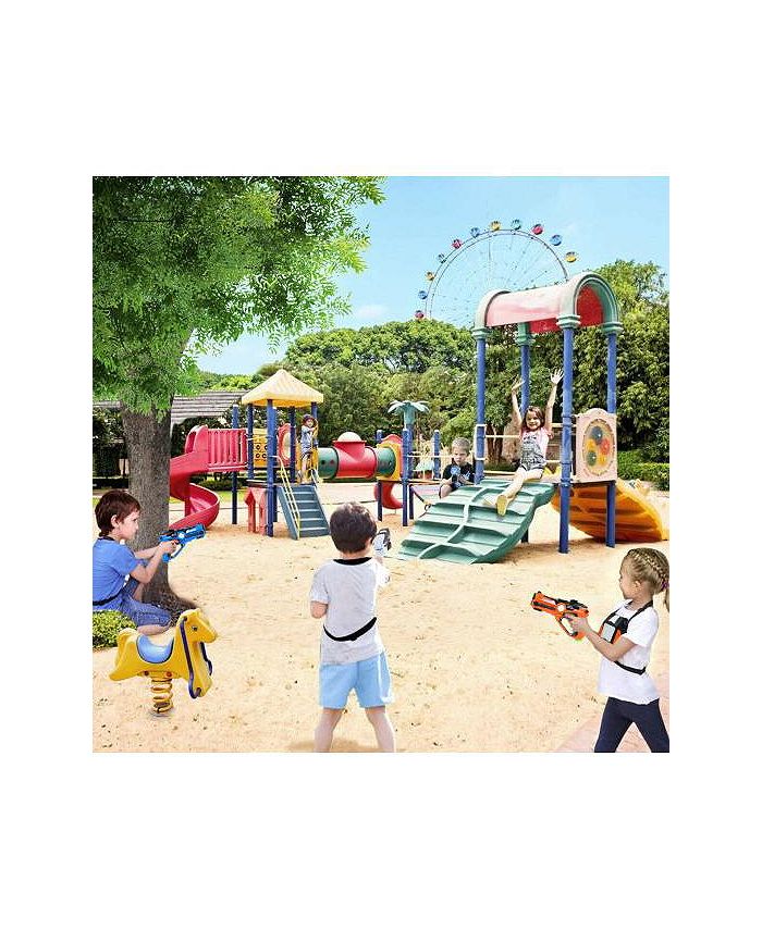 Slickblue 4 pcs Set Laser Tag Guns with Vests LED Target Armor-Guns ...