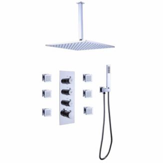 Luxury Thermostatic Mixer Shower System Combo Set Shower Head And ...