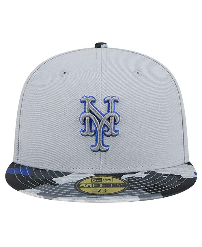New Era Men's Gray New York Mets Active Team Camo 59FIFTY Fitted Hat ...