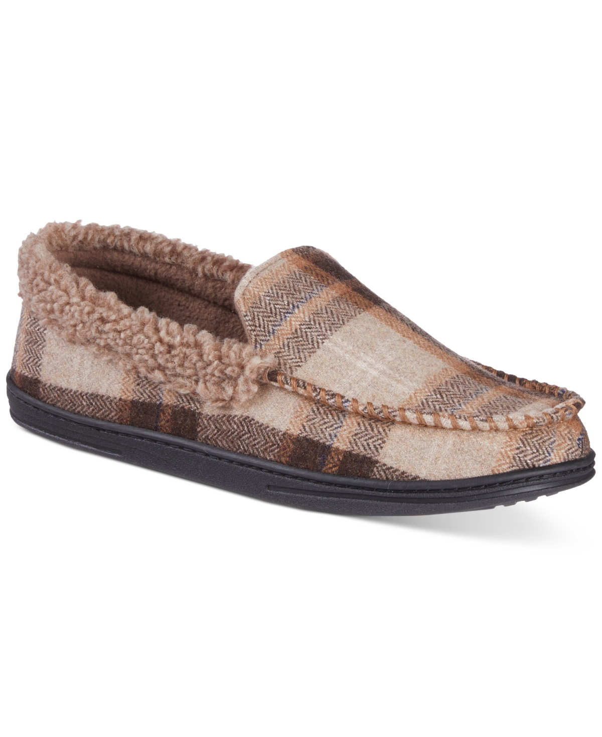 Click here for Isotoner Mens Brushed Knit or Plaid Lewis Moccasin... prices