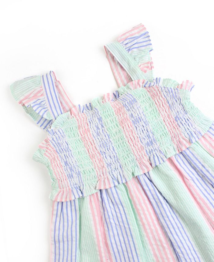 RuffleButts Baby Girls Baby Smocked Flutter Strap Dress - Macy's