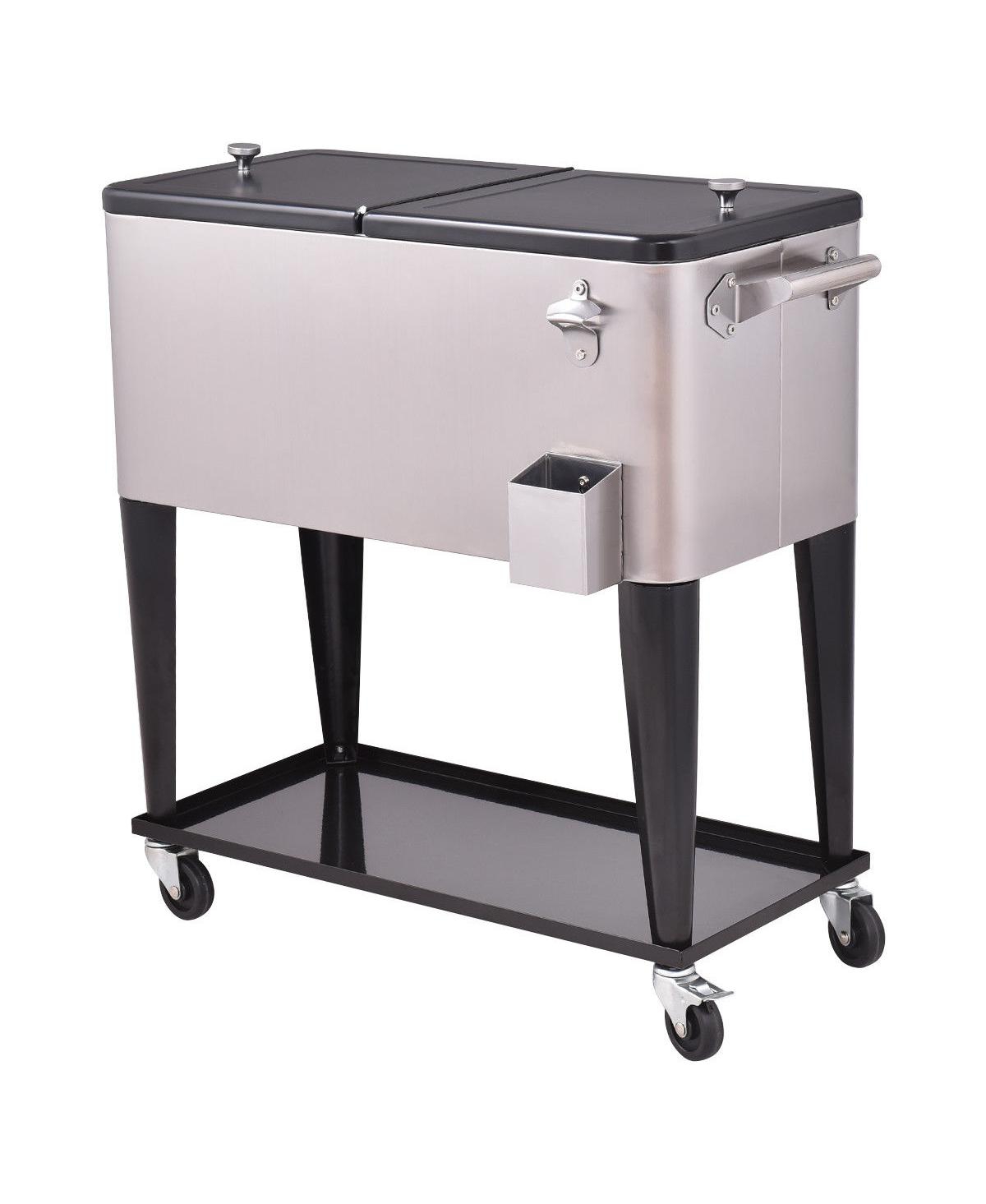 Click here for Slickblue 80 Quart Patio Rolling Stainless Steel I... prices