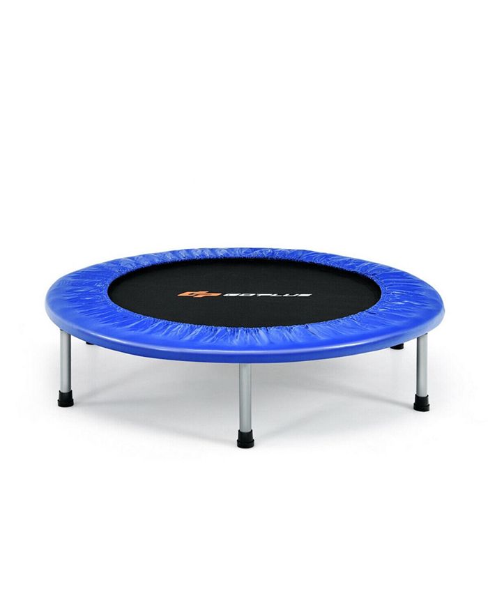 Slickblue 38 Inch Mini Folding Trampoline Portable Leisure Fitness ...