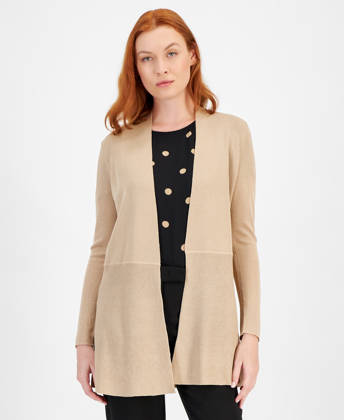 Click here for Anne Klein Monterey Open-Front Longline Cardigan -... prices