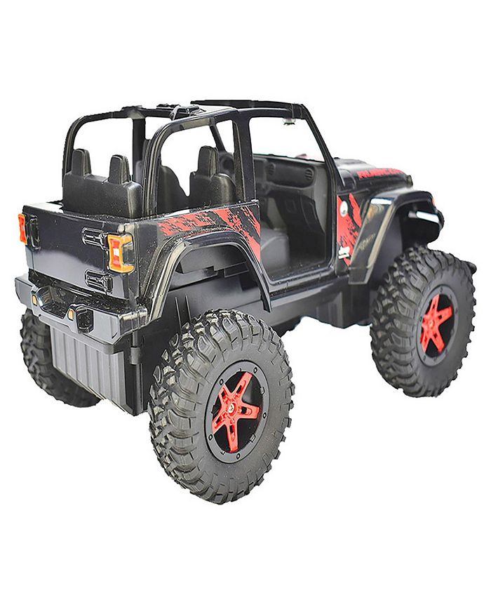 Toy Shock Jeep Black Wrangler Rubicon 2 Door RC Car - Macy's