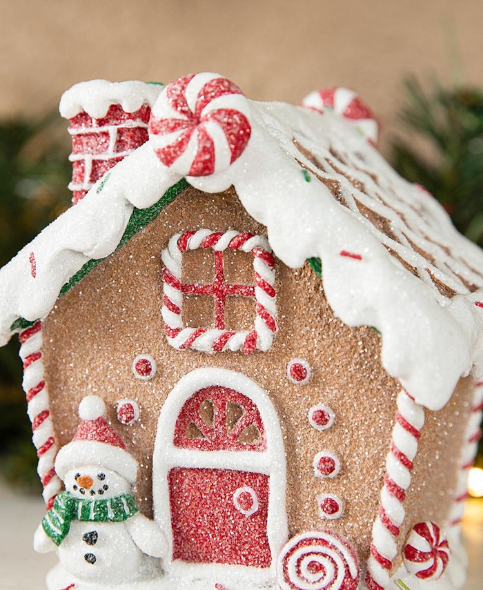 Glitzhome Resin Gingerbread House Stocking Holders, Set of 2 - Macy's