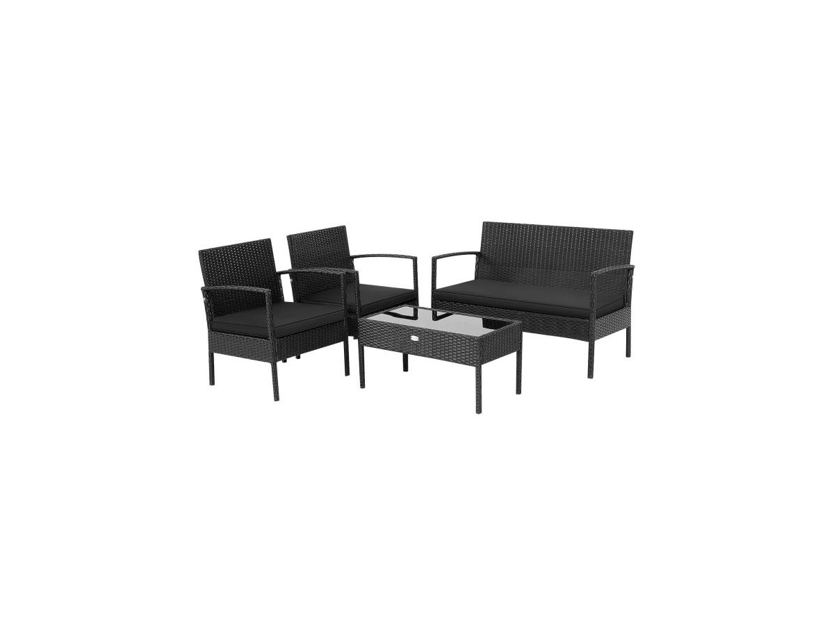 Click here for Slickblue 4 Pieces Patio Rattan Furniture Set with... prices