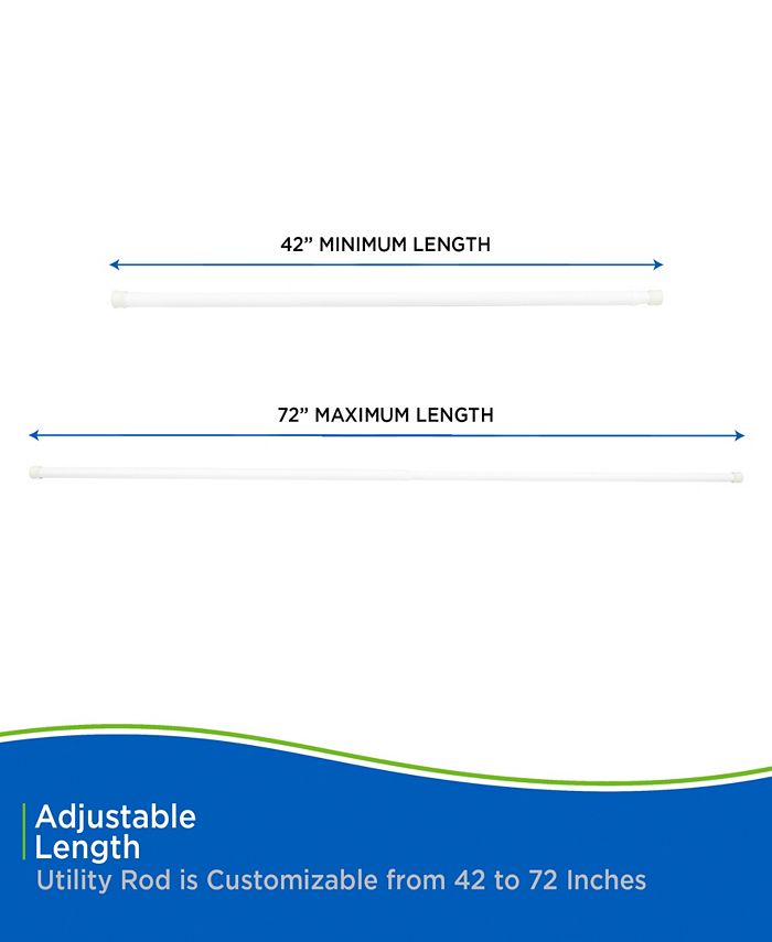 Kenney No Tools Spring Tension Utility Rod, 42-72" - Macy's
