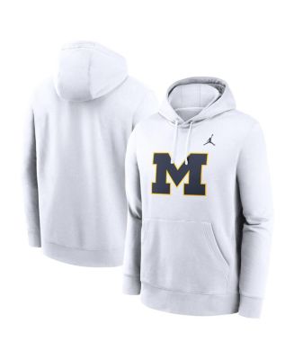 Jordan Men's Michigan Wolverines Primetime Evergreen Club Fleece Pullover Hoodie - Macy's