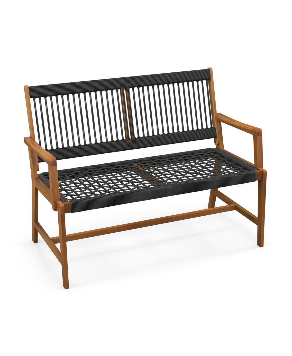 Click here for Slickblue Outdoor Acacia Wood Bench with Backrest... prices