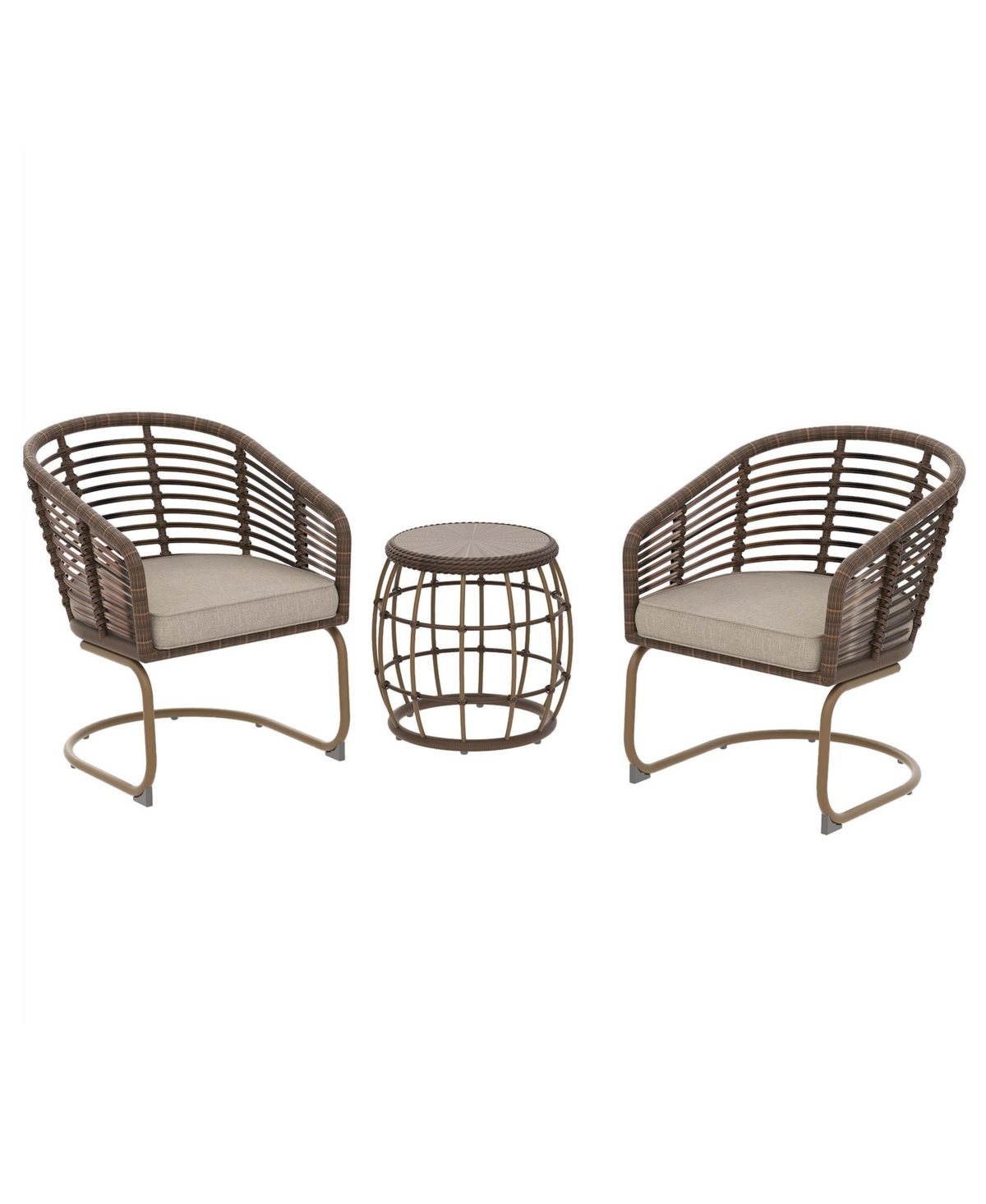 Click here for Mondawe 3-Piece Wicker Patio Conversation Set Outd... prices