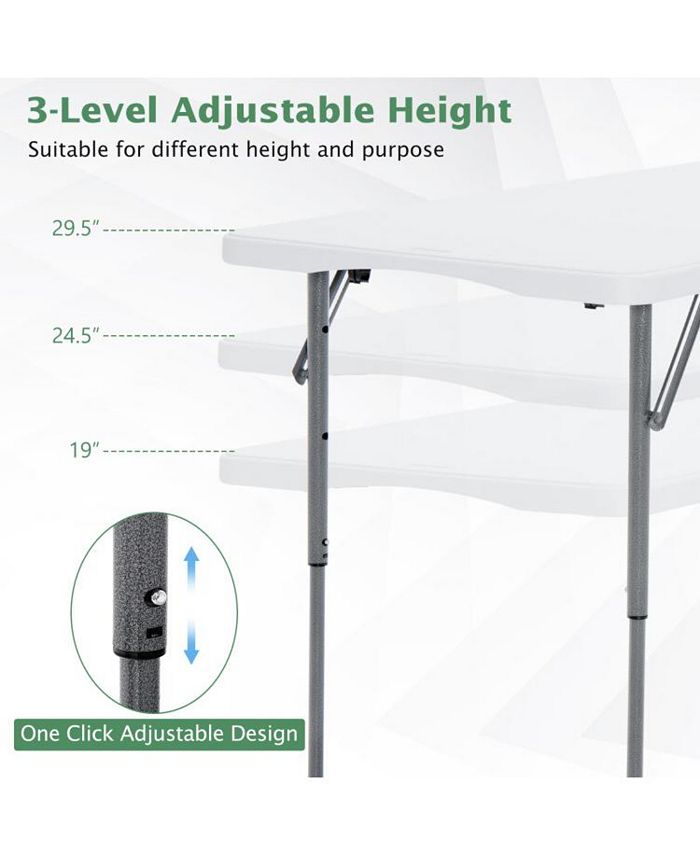 Slickblue 3-Level Height Adjustable Folding Table - Macy's